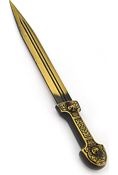 Anahtarlık Sepeti Kafkas Kama Mektup Açacağı - Ekolejik Altın Esktitme Görünümlü