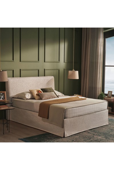 Yataş Bedding Sophia Baza Başlık Seti Tek Kişilik 120X200 Cm Ekru