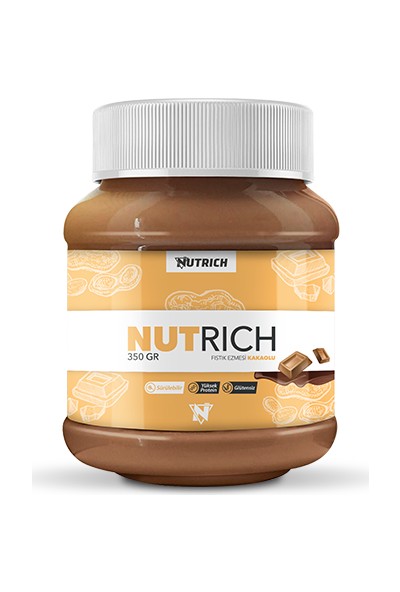 Nutrich Creamy Kakaolu Doğal Fıstık Ezmesi 350 gr Nutrich Creamy Kakaolu Doğal Fıstık Ezmesi 350 gr