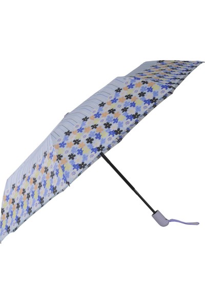 Tam Otomatik Şemsiye Çiçek Desenli Mavi 6638 Tam Otomatik Şemsiye Çiçek Desenli Mavi 6638