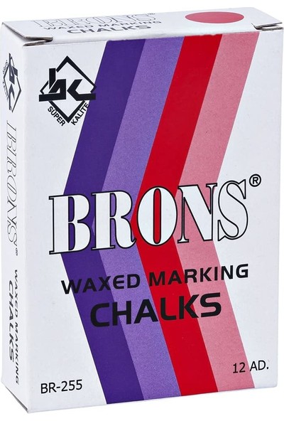 Brons Tebeşir Yuvarlak Yağlı Kırmızı 12'li BR-255 Brons Tebeşir Yuvarlak Yağlı Kırmızı 12'li BR-255