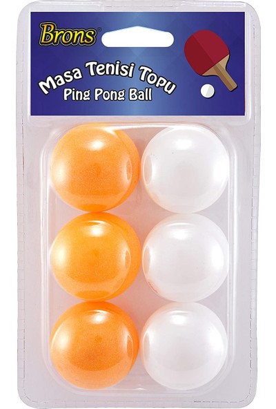 Brons Pin Pon Topu BR-150 6'lı Set