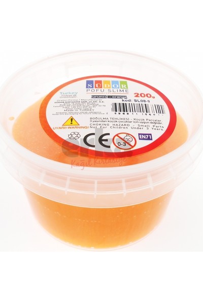 Südor Boya Pofu Slime 200 gr Neon Turuncu Südor Boya Pofu Slime 200 gr Neon Turuncu