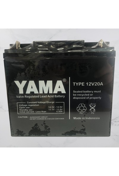 Yama 12 Volt 20 Amper Bakımsız Vrla Kuru Akü-Şarjlı Bisiklet Aküsü Yama 12 Volt 20 Amper Bakımsız Vrla Kuru Akü-Şarjlı Bisiklet Aküsü