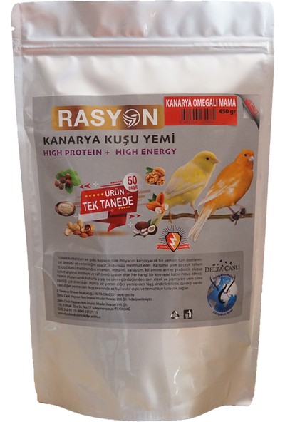 Rasyon Kanarya Kuşu Toz - 450 gr