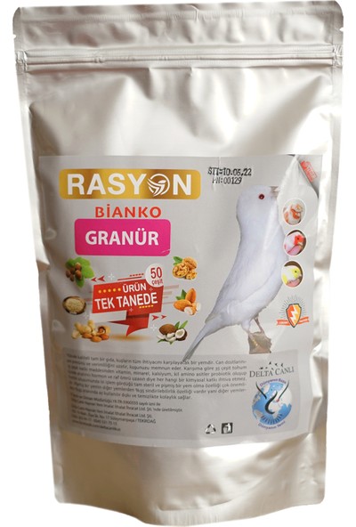 Rasyon Kanarya Kuşu Bianco Granür - 450 gr Rasyon Kanarya Kuşu Bianco Granür - 450 gr