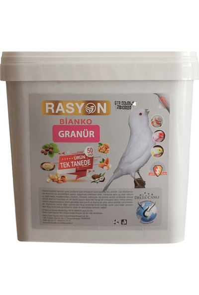 Rasyon Kanarya Kuşu Bianco Granür - 5 kg Rasyon Kanarya Kuşu Bianco Granür - 5 kg