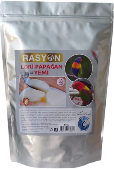 Rasyon Lori Papağan Yemi - 850 gr