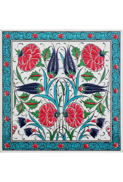 Can Seramik - 20*20 Cm. El Yapımı Kütahya Çinisi Can Seramik - 20*20 Cm. El Yapımı Kütahya Çinisi