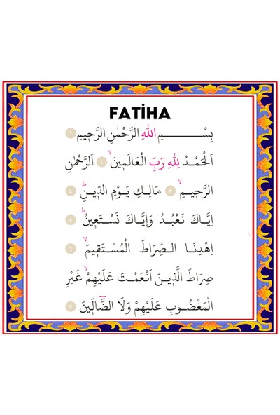 Vera Buzdolabı Magneti Fatiha Suresi