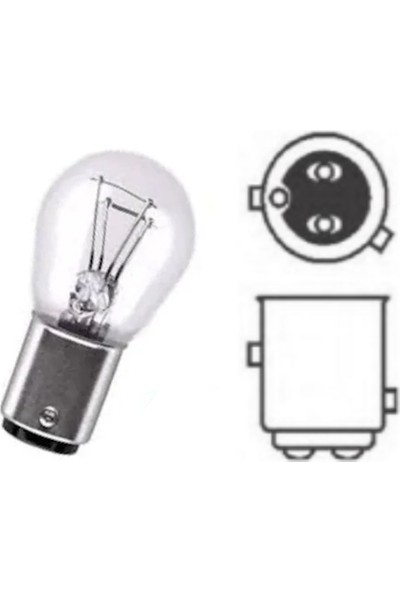 Zembil 12V P21/5W Çift Duy Yakın Tırnak Standart Ampul BAZ15D (2 Adet) Zembil 12V P21/5W Çift Duy Yakın Tırnak Standart Ampul BAZ15D (2 Adet)