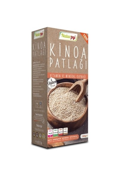 Naturpy Glutensiz Kinoa Patlağı 150 gr (Glutensiz) Naturpy Glutensiz Kinoa Patlağı 150 gr (Glutensiz)