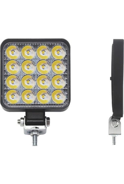 Zembil 10V-60V 48W Slim 16 Led Kare Çalışma Lambası Off Road Sis Farı (1 Adet) Zembil 10V-60V 48W Slim 16 Led Kare Çalışma Lambası Off Road Sis Farı (1 Adet)