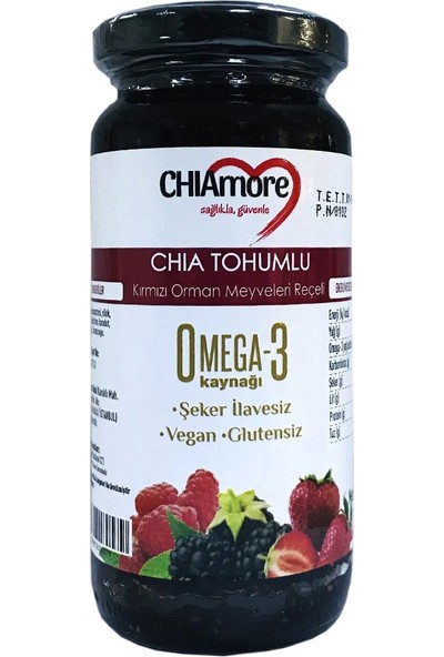 Chiamore Chialı Kırmızı Orman Meyveleri Reçeli 300 gr Chiamore Chialı Kırmızı Orman Meyveleri Reçeli 300 gr
