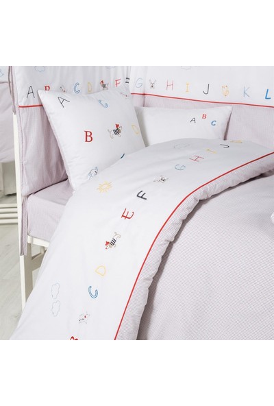 Miespiga Alfabe Nevresim Takımı Kırmızı - Lacivert