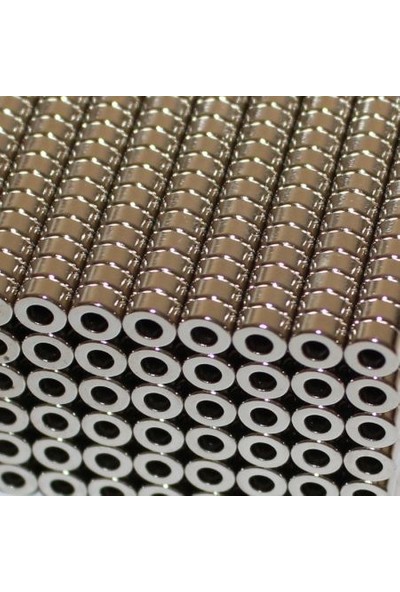 Dünya Magnet 10 Adet Çap 8mm x Del.çapı 4mm x Kalınlık 4mm Süper Güçlü Delikli Neodyum Mıknatıs Dünya Magnet 10 Adet Çap 8mm x Del.çapı 4mm x Kalınlık 4mm Süper Güçlü Delikli Neodyum Mıknatıs