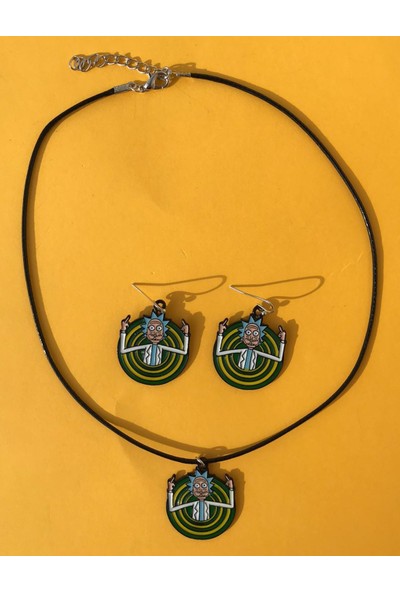 Paytak Moda Rick And Morty Renkli Metal Kolye Küpe Seti PYTKKKT114 Paytak Moda Rick And Morty Renkli Metal Kolye Küpe Seti PYTKKKT114