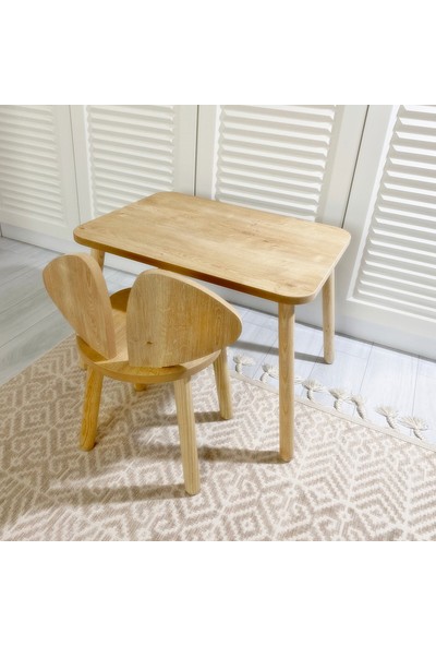 Mickey Masa + Sandalye Montessori Bebek ve Çocuk Çalışma Masası