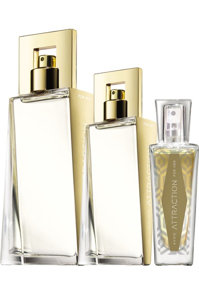 Avon Attraction Kadın Parfüm Paketi 100 ml + 50 ml + 30 ml Avon Attraction Kadın Parfüm Paketi 100 ml + 50 ml + 30 ml