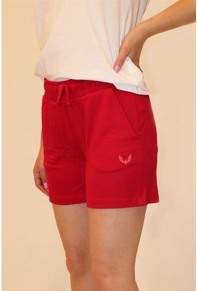 Rich Kadın Cepli Fuşya Örme Şort