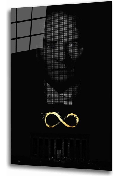 idealizbiz Atatürk Cam Tablo 4 mm Dayanıklı Temperli Cam