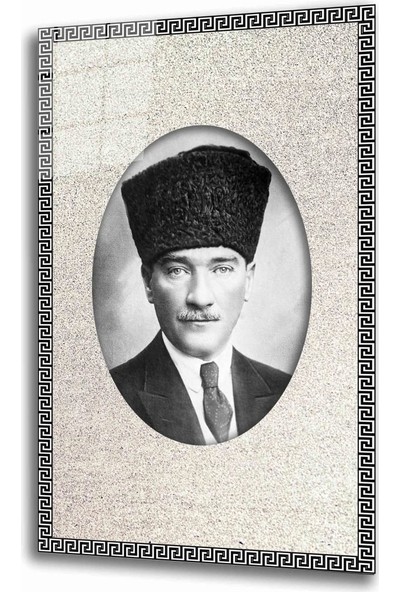 idealizbiz Atatürk Cam Tablo 4 mm Dayanıklı Temperli Cam