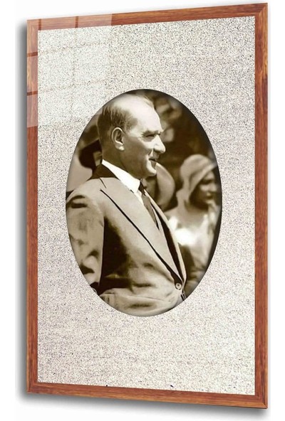 idealizbiz Atatürk Cam Tablo 4 mm Dayanıklı Temperli Cam