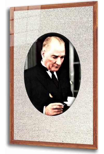 idealizbiz Atatürk Cam Tablo 4 mm Dayanıklı Temperli Cam