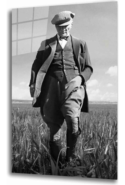 idealizbiz Atatürk Cam Tablo 4 mm Dayanıklı Temperli Cam