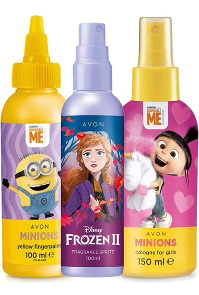 Avon Frozen Iı, Minions Çocuk Vücut Spreyi ve Minions Parmak Boyası Paketi Avon Frozen Iı, Minions Çocuk Vücut Spreyi ve Minions Parmak Boyası Paketi