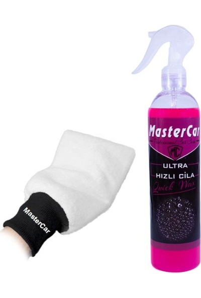 Mastercar Seramik Görünümlü Ultra Hızlı Cila 473 ml + Oto Yıkama Eldiveni