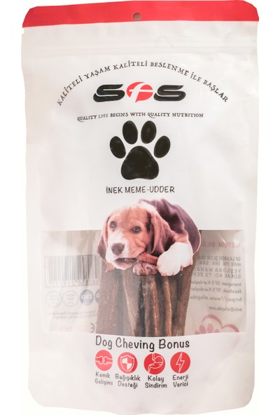 SFS Doğal Kurutulmuş Köpek Ödülü İnek Memesi 100 g