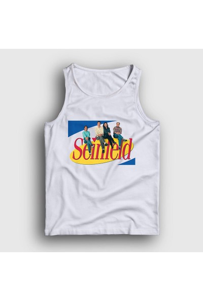 Presmono Unisex Beyaz Seinfeld Atlet