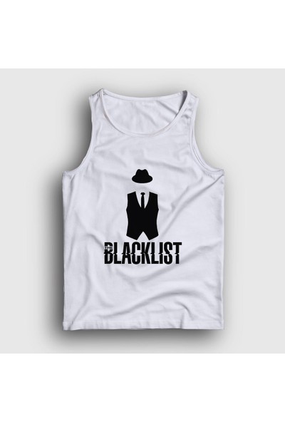 Presmono Unisex Beyaz Vest The Blacklist Atlet