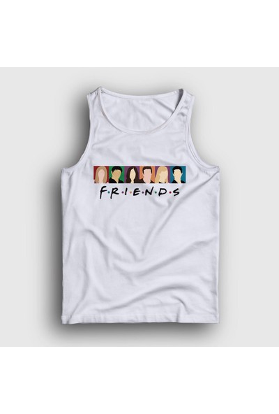 Presmono Unisex Beyaz Profiles Friends Atlet Presmono Unisex Beyaz Profiles Friends Atlet