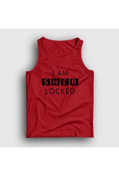 Presmono Unisex Kırmızı Sherlocked Sherlock Holmes Atlet Presmono Unisex Kırmızı Sherlocked Sherlock Holmes Atlet