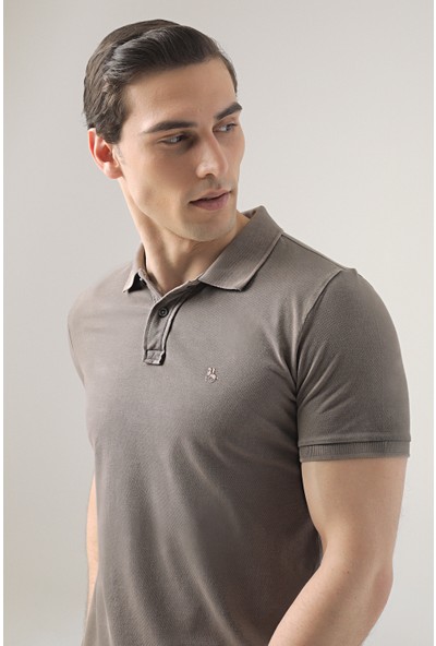 D'S Damat Ds Damat Regular Fit Vizon Pike Dokulu T-Shirt