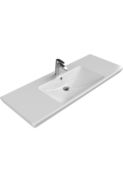 Turkuaz Cerastyle Turkuaz Porto D Etajerli Lavabo 125 cm (Derınlık 48 Cm)