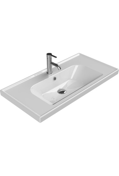 Turkuaz Cerastyle Turkuaz Frame Etajerli Lavabo 90 x 45 cm Turkuaz Cerastyle Turkuaz Frame Etajerli Lavabo 90 x 45 cm