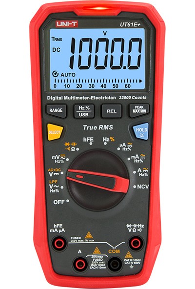 Unı-T UT61E+ True Rms Multimetre UT-61E+ Ut 61E+ (Yeni Model)