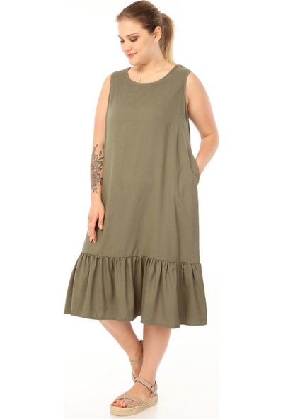 Piano Luce Schık Kadın Büyük Beden Kolsuz Elbise Piano Luce Schık Kadın Büyük Beden Kolsuz Elbise