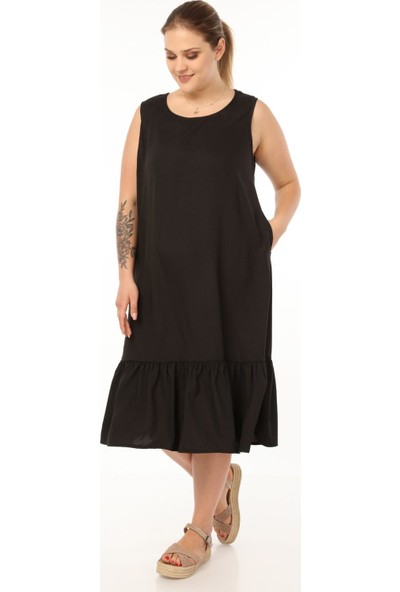 Piano Luce Schık Kadın Büyük Beden Kolsuz Elbise Piano Luce Schık Kadın Büyük Beden Kolsuz Elbise