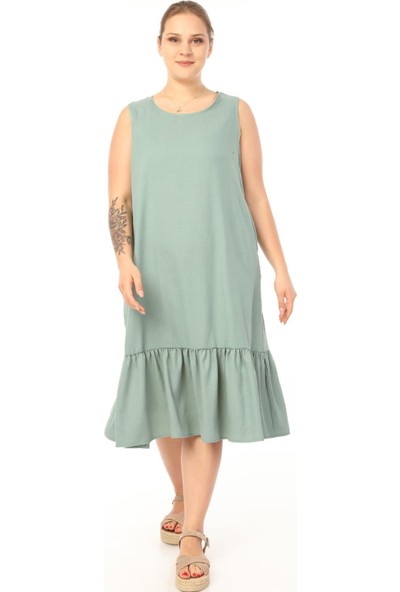 Piano Luce Schık Kadın Büyük Beden Kolsuz Elbise Piano Luce Schık Kadın Büyük Beden Kolsuz Elbise