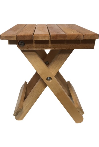 Ayzenbi Katlanabilir Ahşap Kamp Piknik Bahçe Taburesi