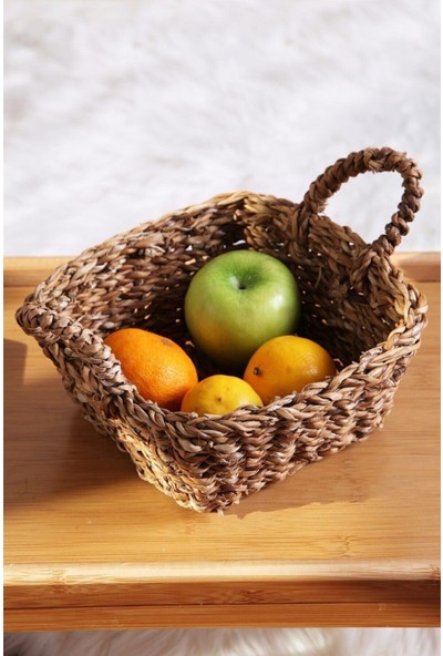 Pearlhaus Hasır Kulplu Küçük Kare Ekmek Sepeti Pearlhaus Hasır Kulplu Küçük Kare Ekmek Sepeti