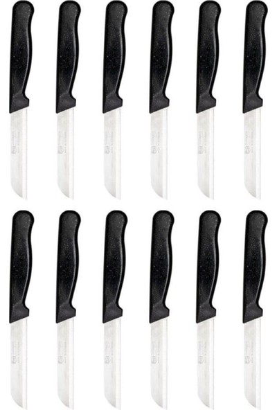 Solingen Siyah Simli Meyve Bıçağı 12'li