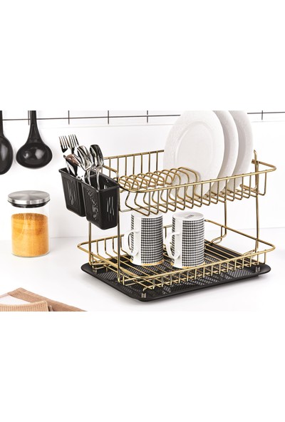 Okyanus Home Gold 2 Katlı Tabaklık - Bulaşıklık
