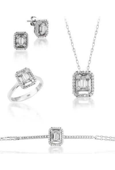 Örs Jewelry Pırlanta Montür Baget Işıltısı Çivili Dörtlü Gümüş Set Örs Jewelry Pırlanta Montür Baget Işıltısı Çivili Dörtlü Gümüş Set