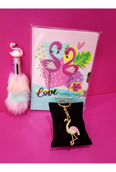 Çilek Home Hediyelik Flamingo Kilitli Hatıra ve Günlük Defteri+ Lisanslı Kalem+ Anahtarlık 1131 Çilek Home Hediyelik Flamingo Kilitli Hatıra ve Günlük Defteri+ Lisanslı Kalem+ Anahtarlık 1131
