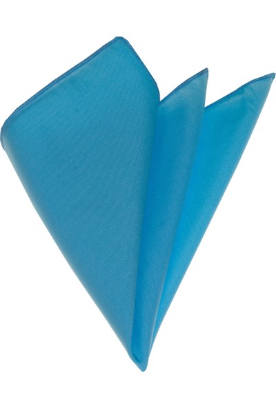 Exve Exclusive Turkuaz Mavi Sade Yaka Mendili